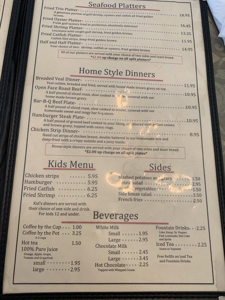 Menu at Country Kitchen restaurant, Mandeville