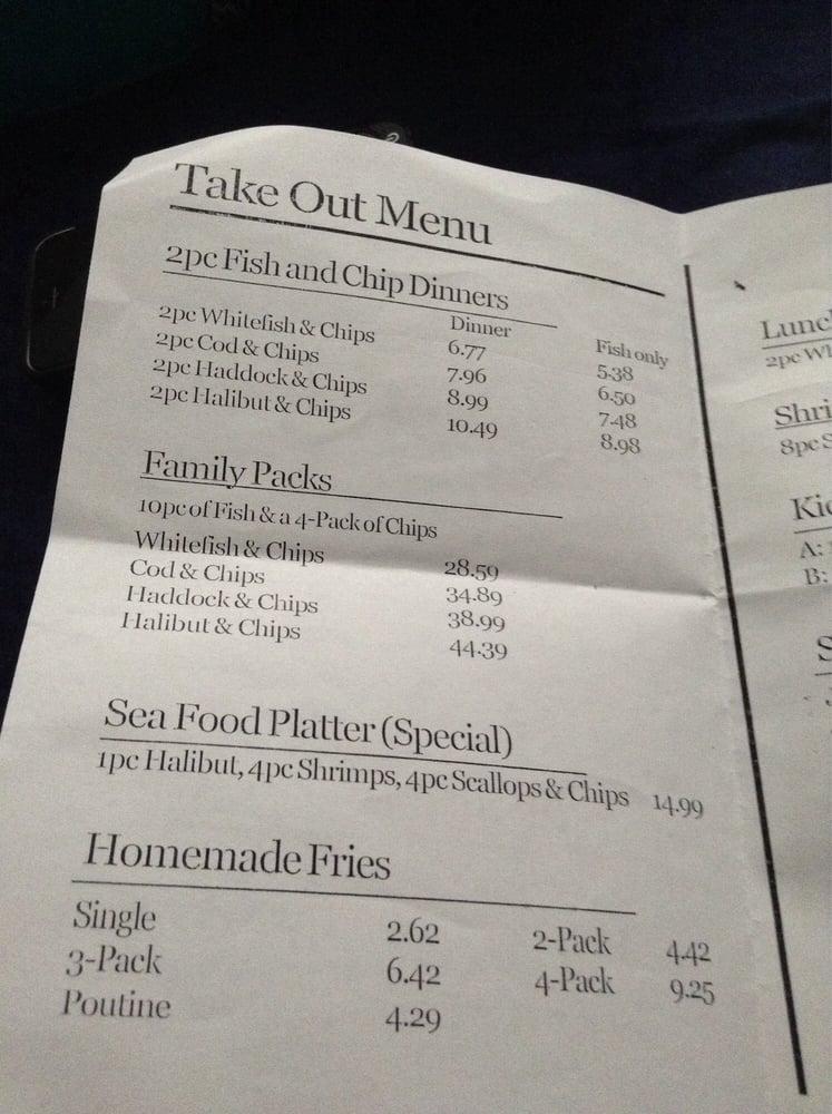 Menu at Riverside Fish Hut restaurant, Cambridge