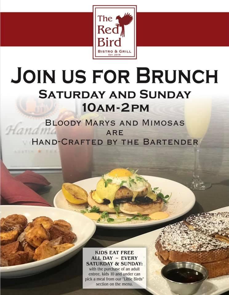 Menu at The Red Bird Bistro & Grill pub & bar, Cedar Springs
