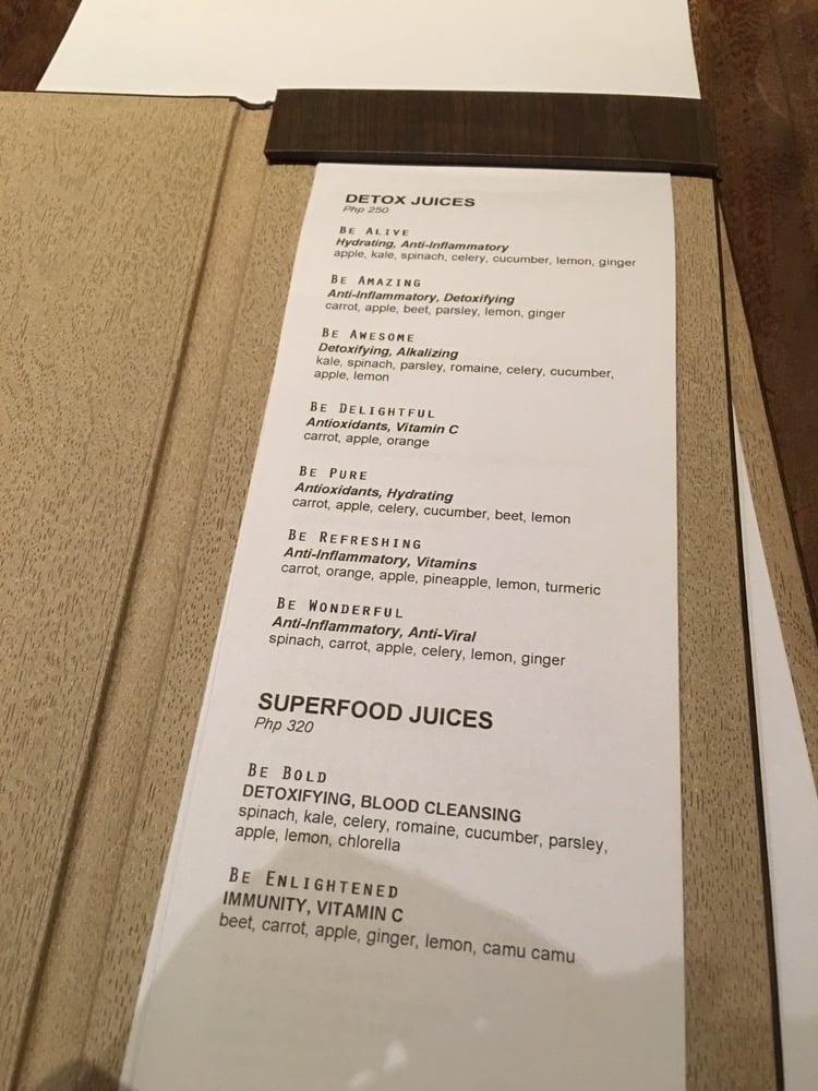 Menu at The Wholesome Table BGC restaurant, Taguig, Central Square