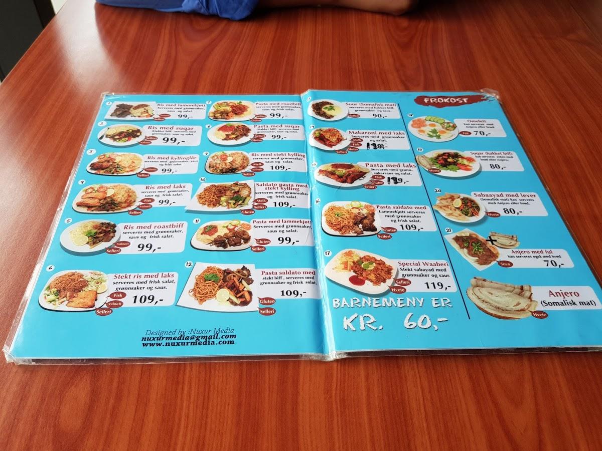 Menu at Waaberi restaurant Oslo, Oslo