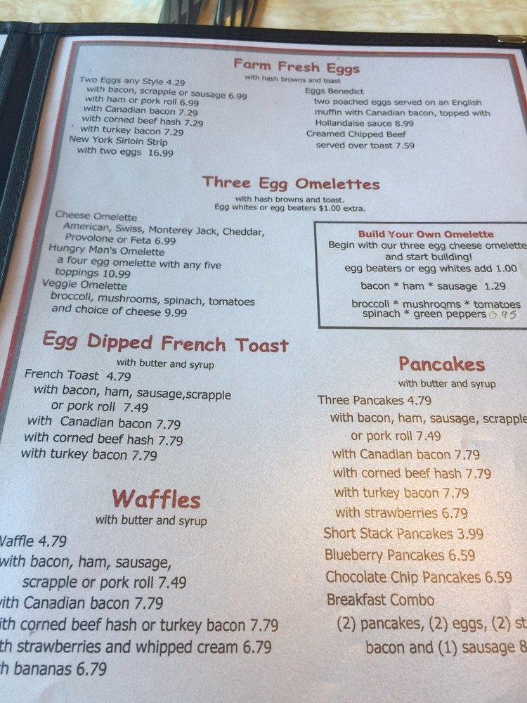 Menu at Mayfair Diner restaurant, Philadelphia, Frankford Ave