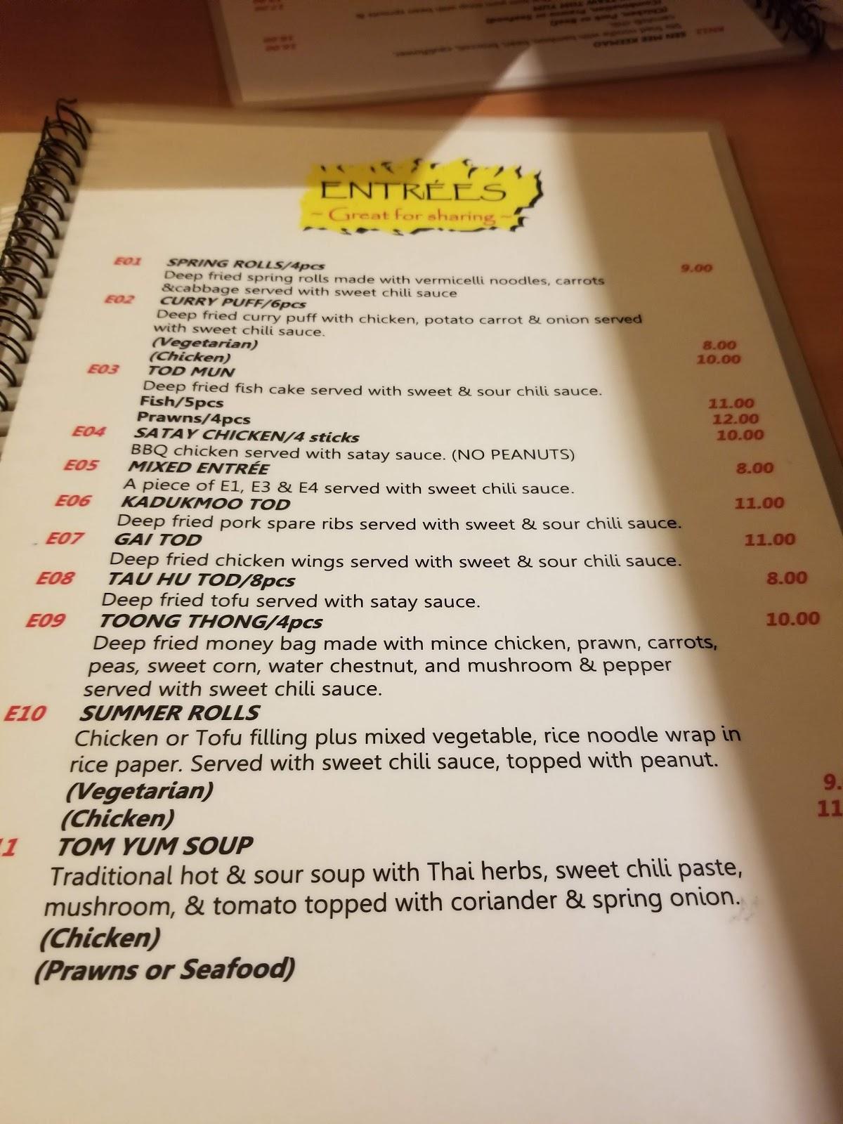 Menu at Zap 2 Balmoral restaurant, Auckland