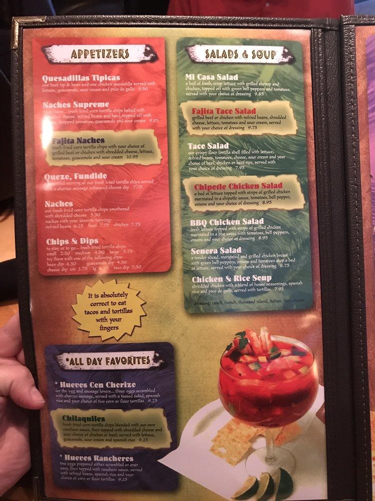 Menu at Los Agaves Mexican Grill restaurant, Iowa City