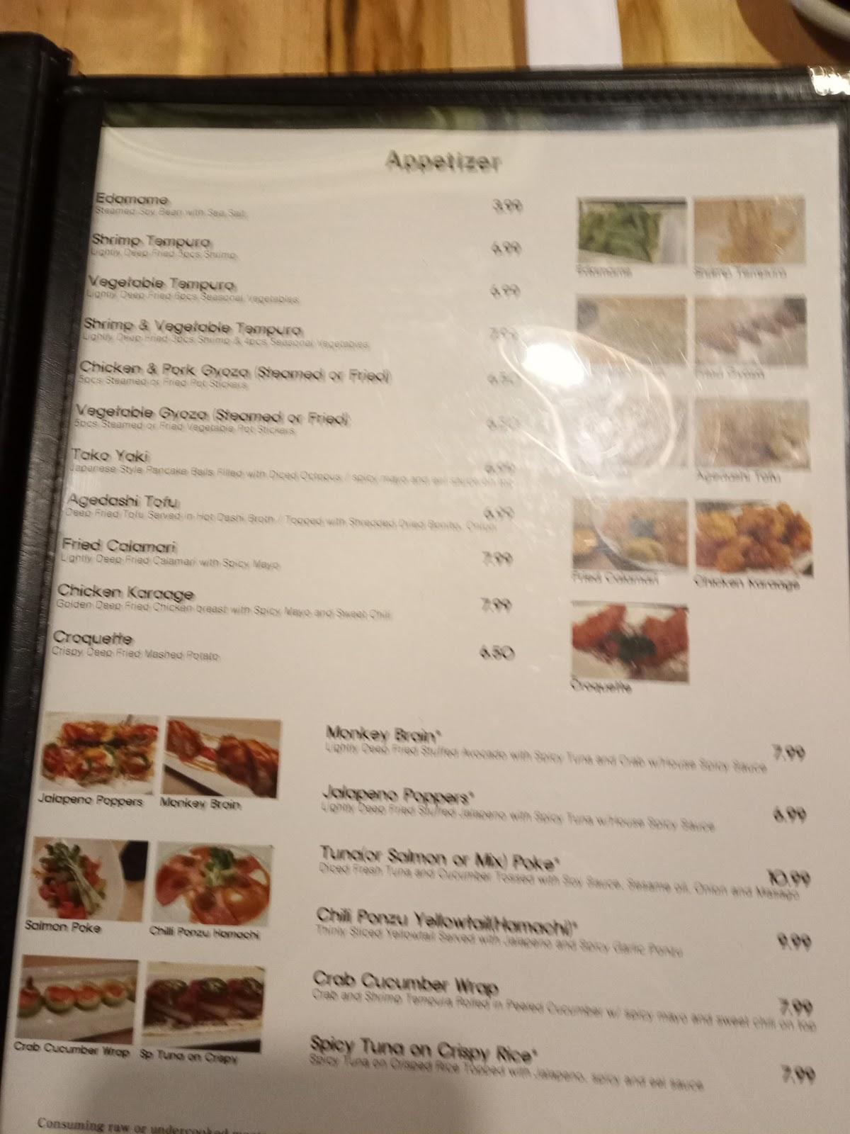 Menu at Kai Sushi Fusion Roll &Sake restaurant, Everett