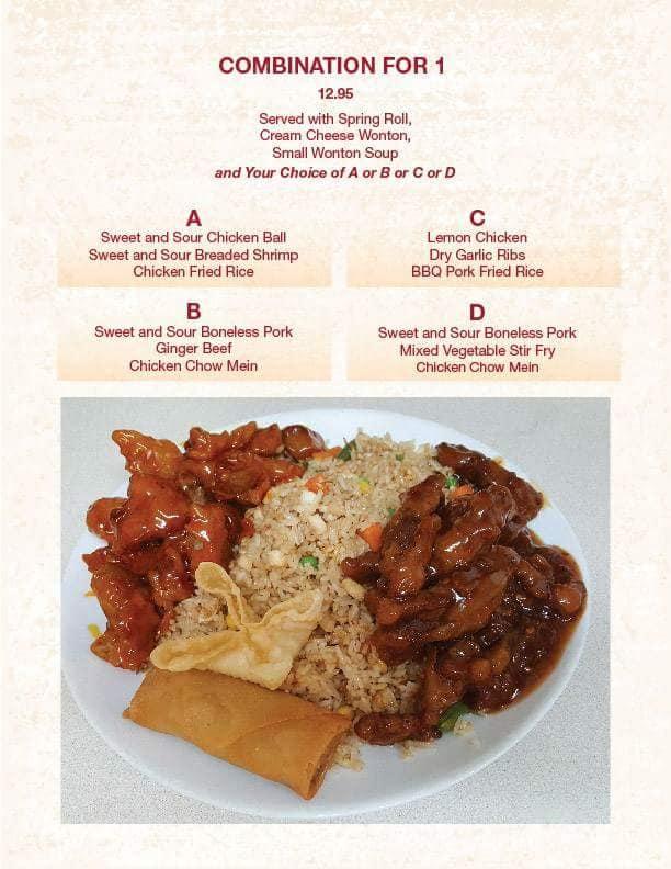 Menu at Asia's Diner restaurant, Sexsmith
