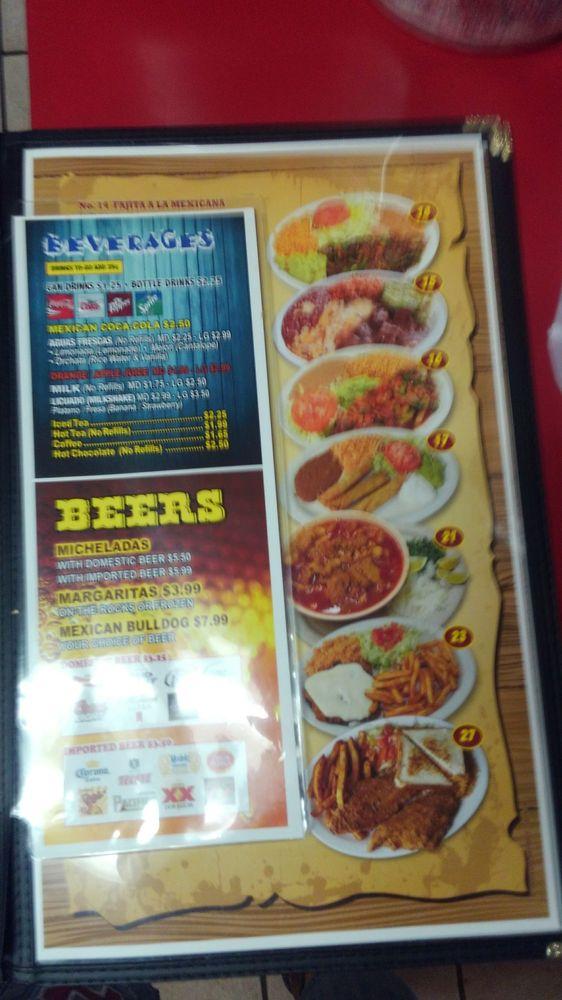 Menu at Hermanos Solis restaurant, Corpus Christi, 5409 Leopard St