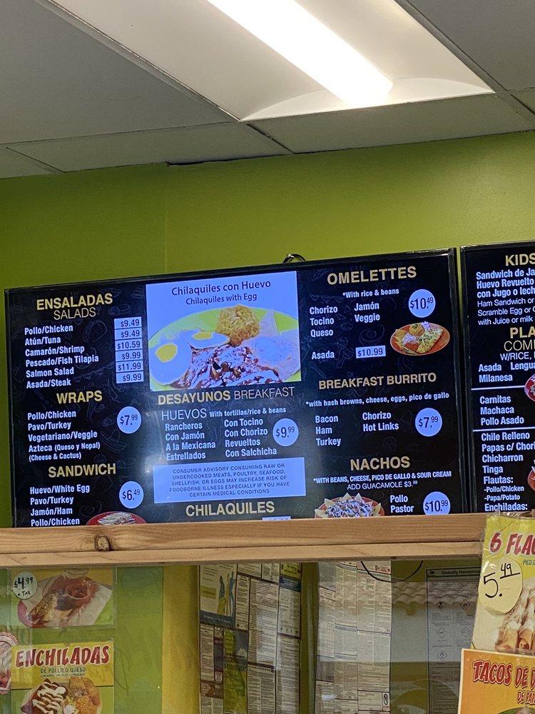 Menu at Jugos Acapulco pub & bar, Santa Ana, W 1st St A