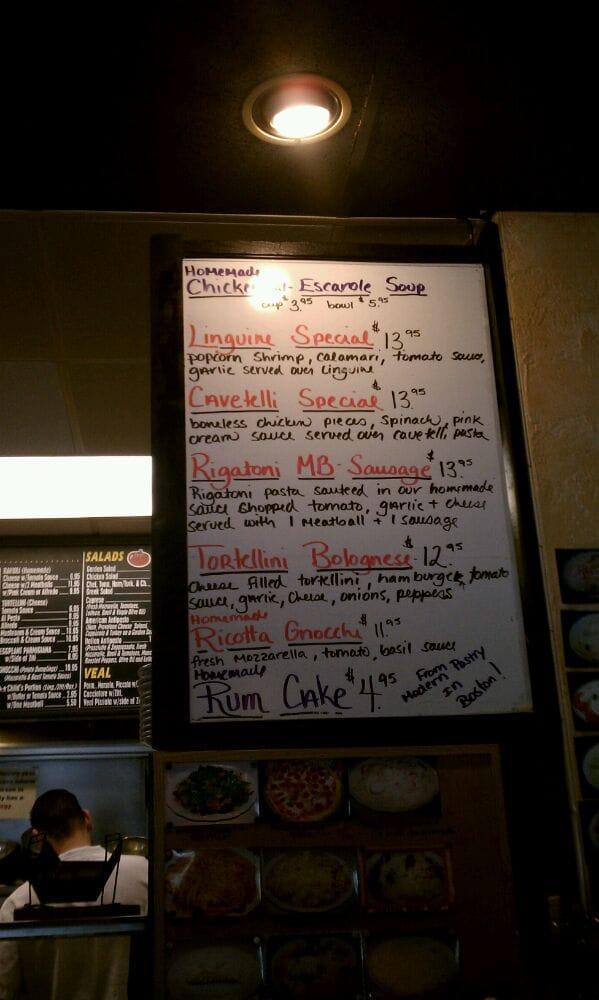 Menu at Linguine's Italian Eatery restaurant, Marlborough