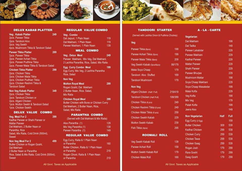 Menu at Moti Mahal Delux- Legendary Culinary, Gurugram