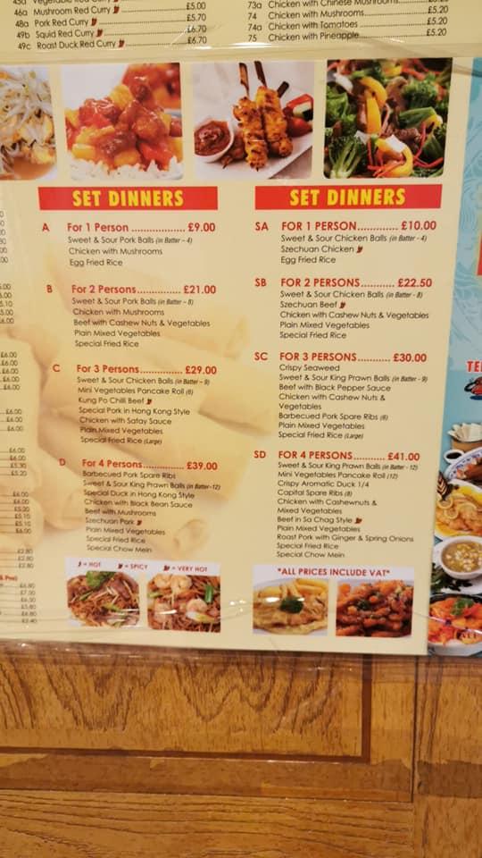Menu at Tim Ley fast food, East Grinstead