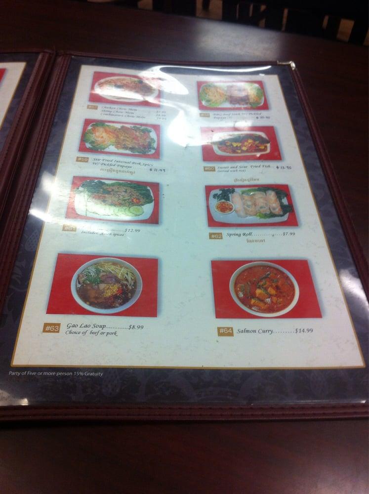 Menu at Angkor Restaurant, Fresno, E Olive Ave