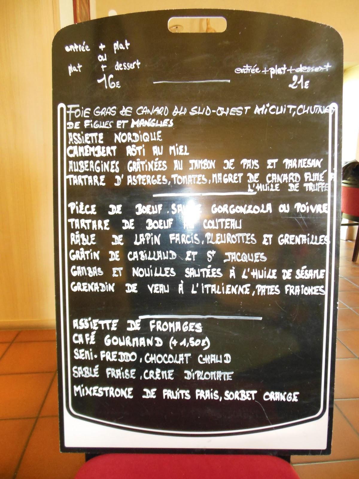 Menu at La Ferme Des Tabacs restaurant, Saint-Brevin-les-Pins