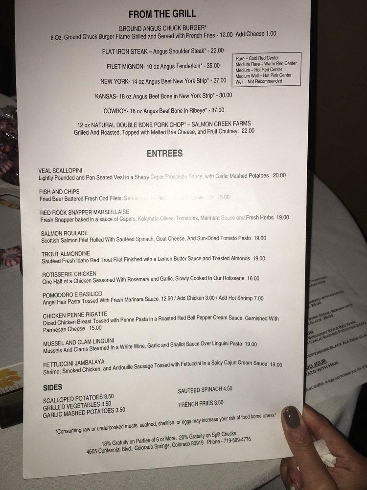 Menu at Marigold Cafe & Bakery, Colorado Springs