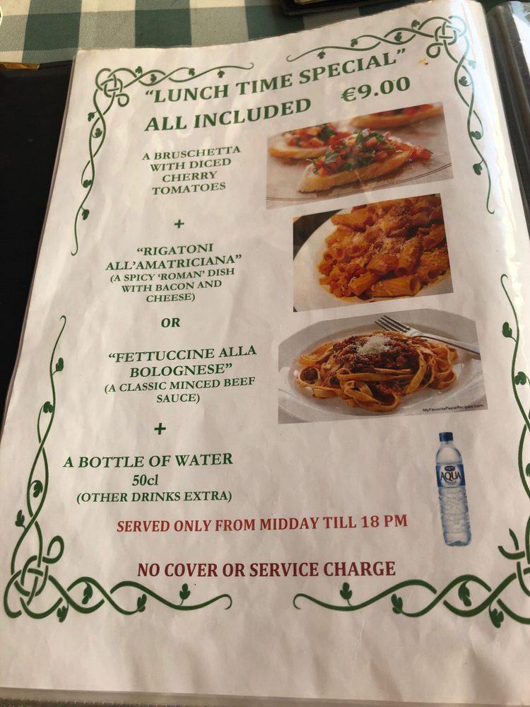 Menu at Old Marconi pub & bar, Rome