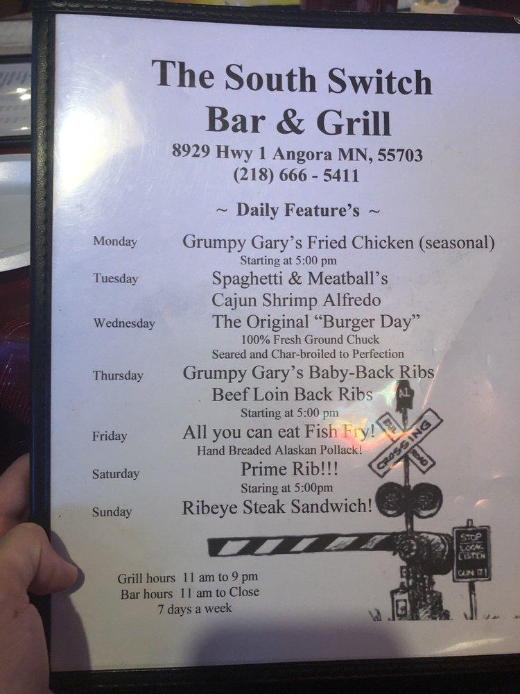 Menu at South Switch pub & bar, USA, State Hwy 1