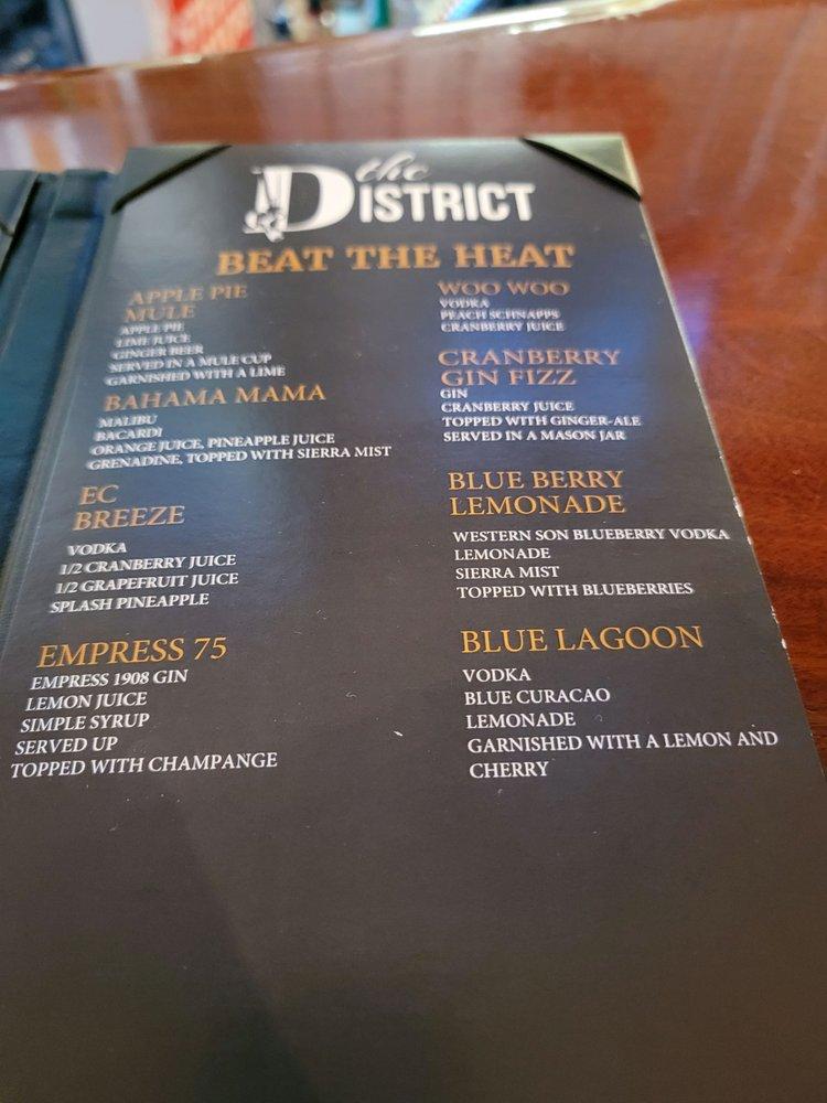 Menu at The District Pub & Grill, Eau Claire