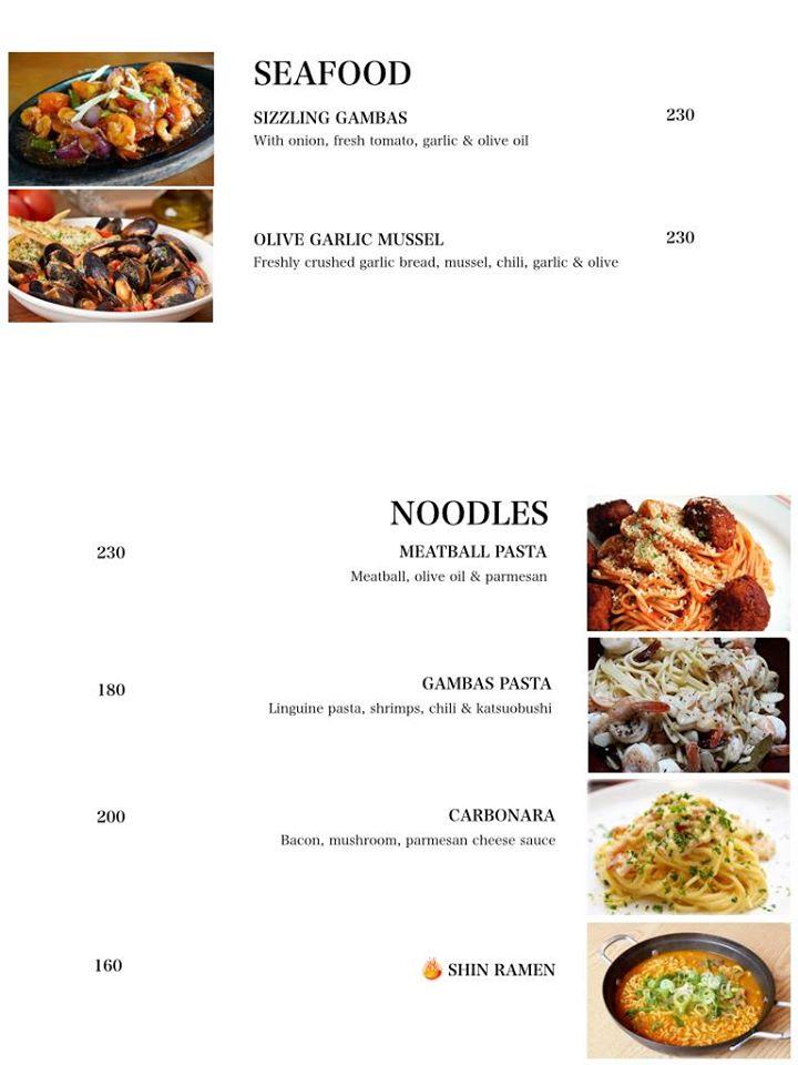 Menu at Chili World restaurant, Cebu City, Mahogany Place