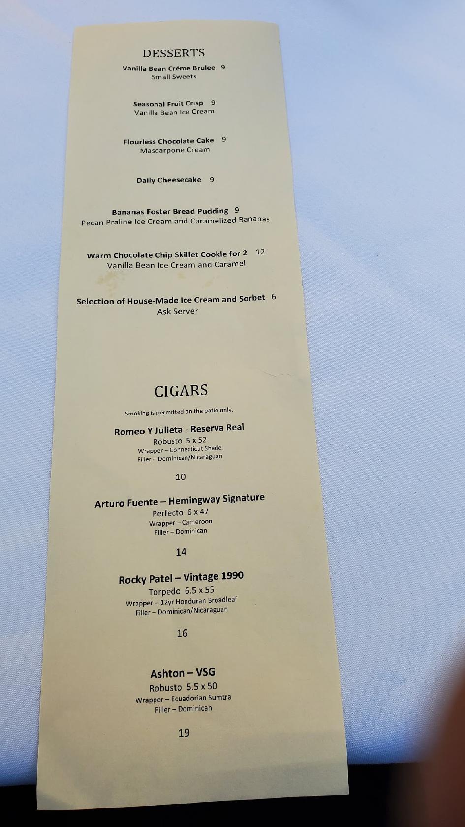 Menu at Kaiser's Chophouse pub & bar, Sandy Springs, Roswell Rd