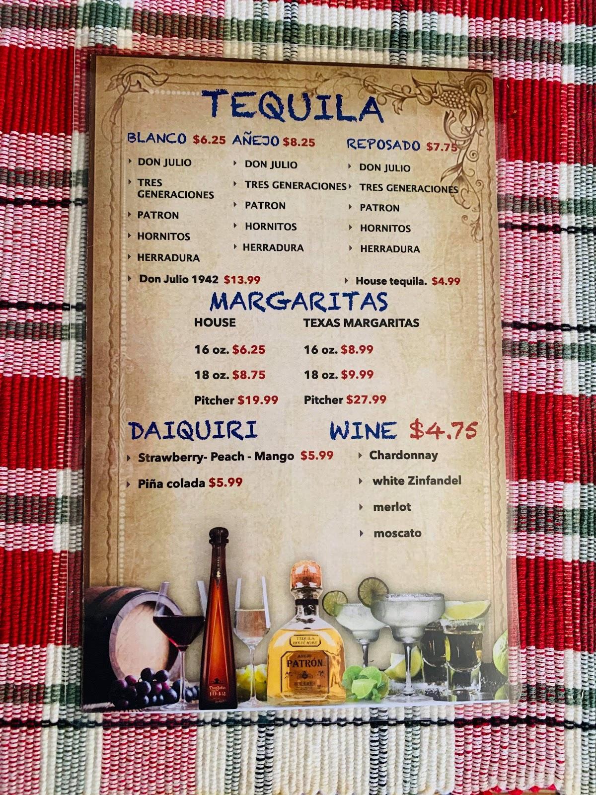 Menu at Los Agaves (Monterey) restaurant, Monterey