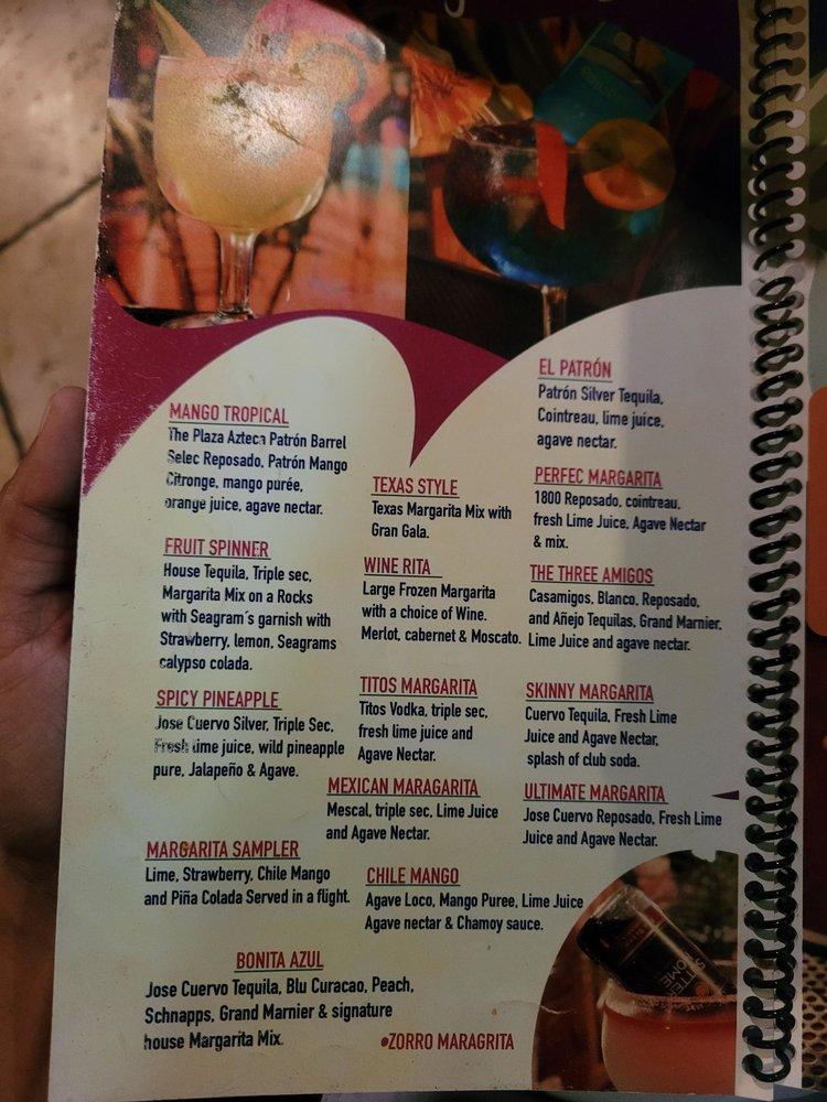 Menu at Plaza Azteca Mexican Restaurant · Exton, Exton, 470 W Lincoln Hwy
