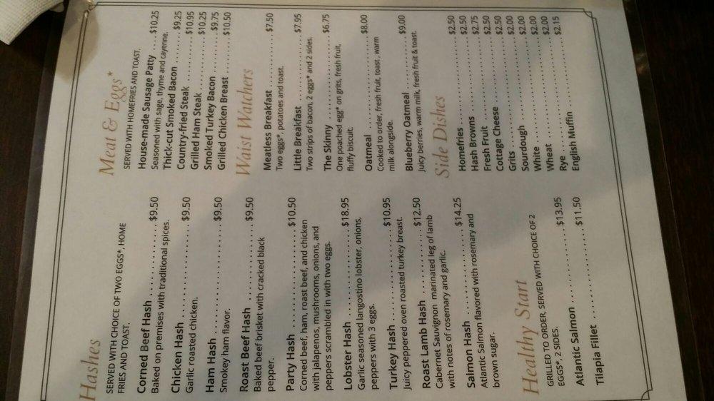 Menu at Mary's Hash House restaurant, Las Vegas, S Decatur Blvd