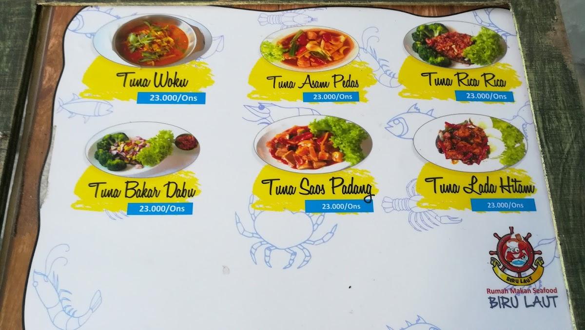 Menu at Biru Laut Restauran restaurant, Balikpapan, Jl. Jenderal ...
