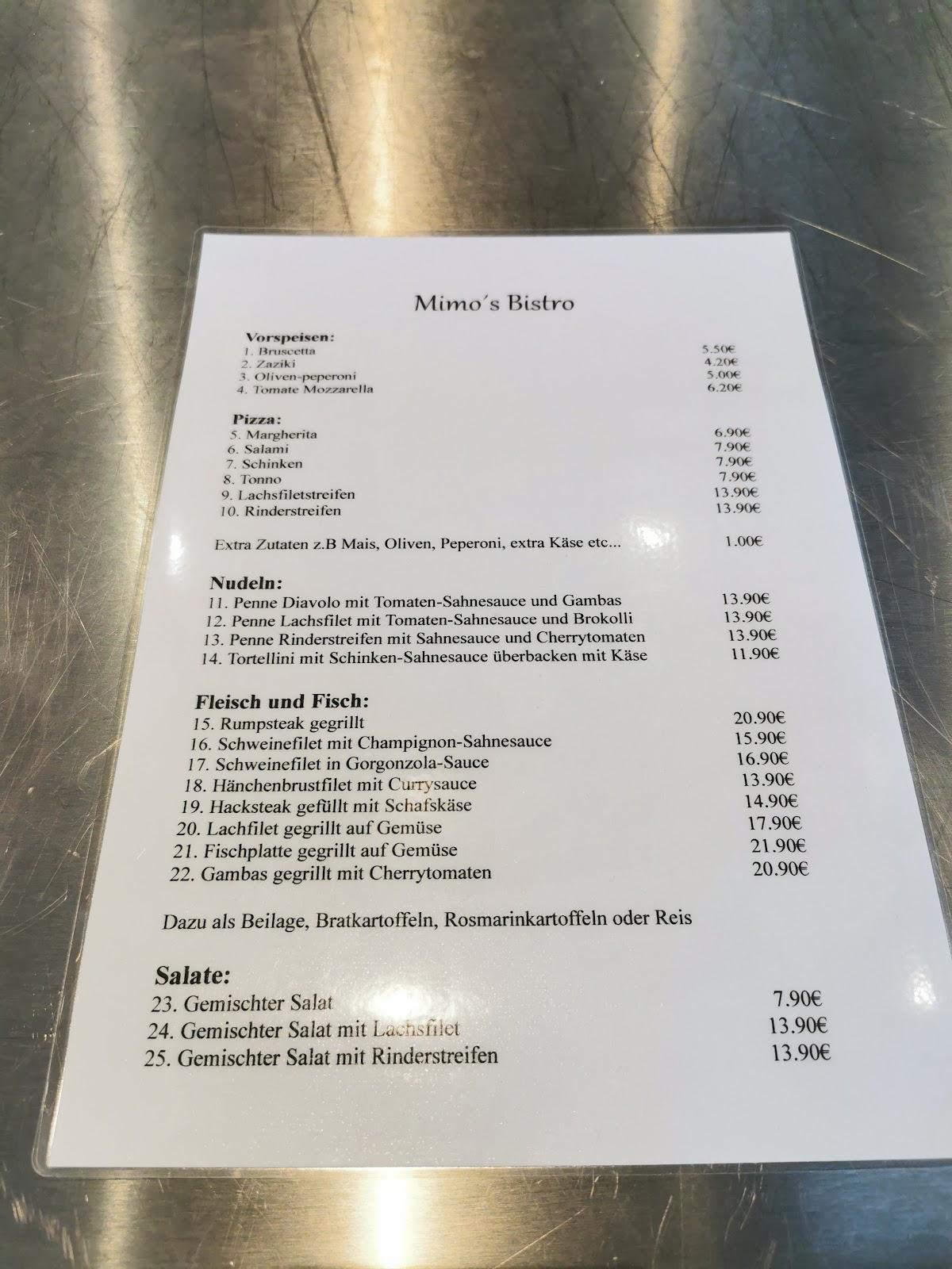 Speisekarte von Bei Mimo restaurant, Weyhe