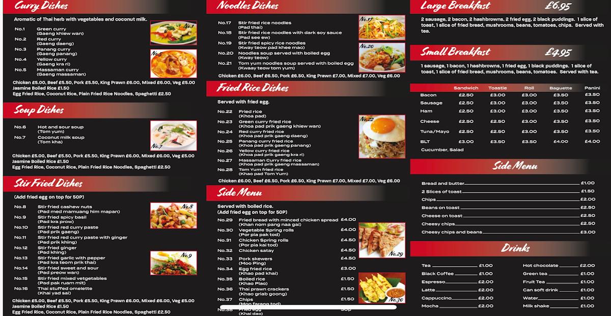Menu at Toi Aroi Thai Ammanford - Cafe & Takeaway, Ammanford