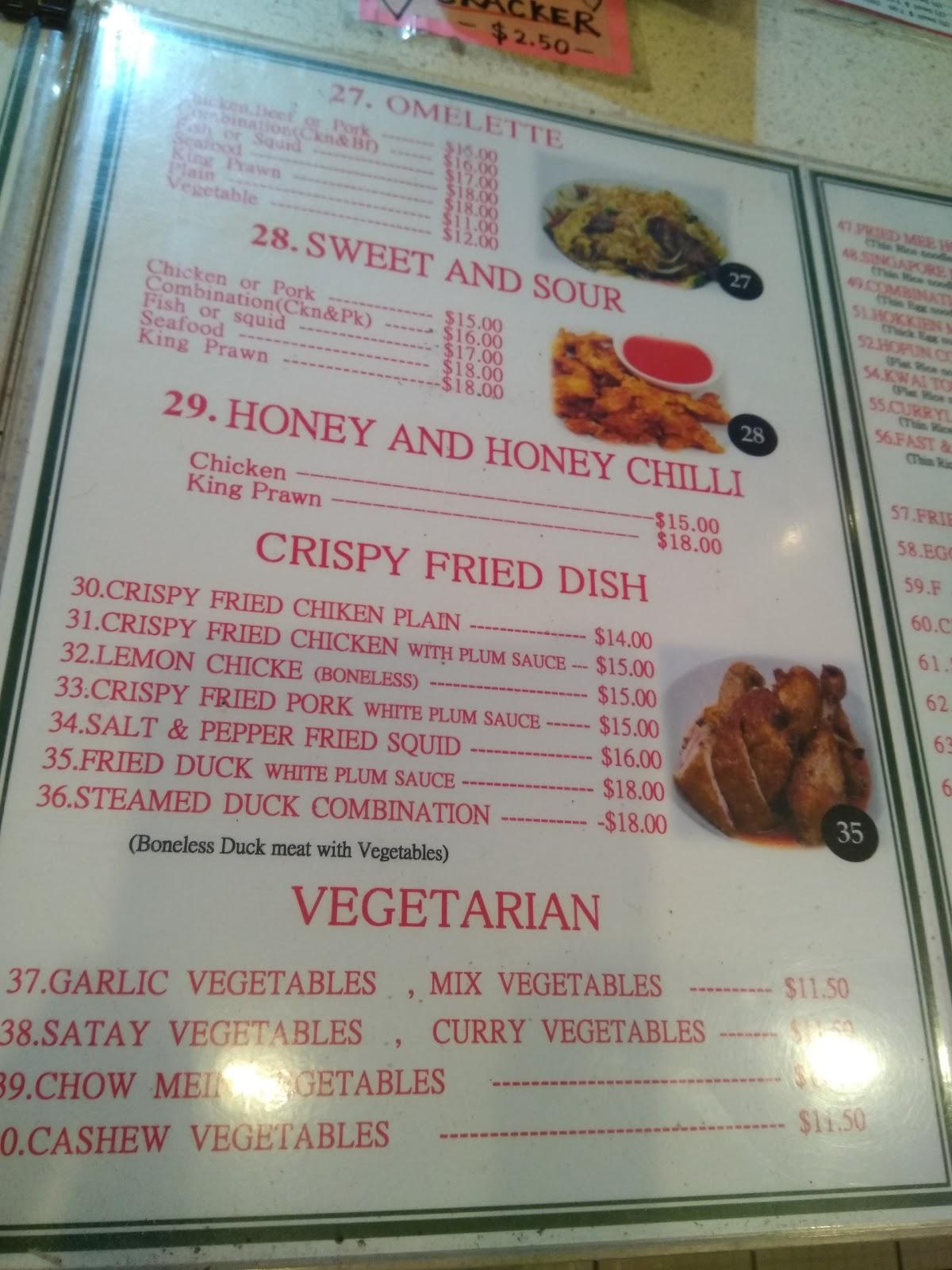 Menu at Fast & Delicious Chinese Takeaway restaurant, Subiaco