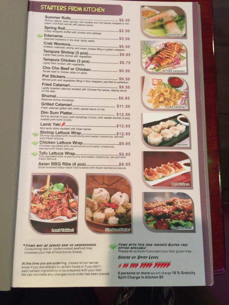 Menu at Cafe Asia 2, Roanoke, Electric Rd