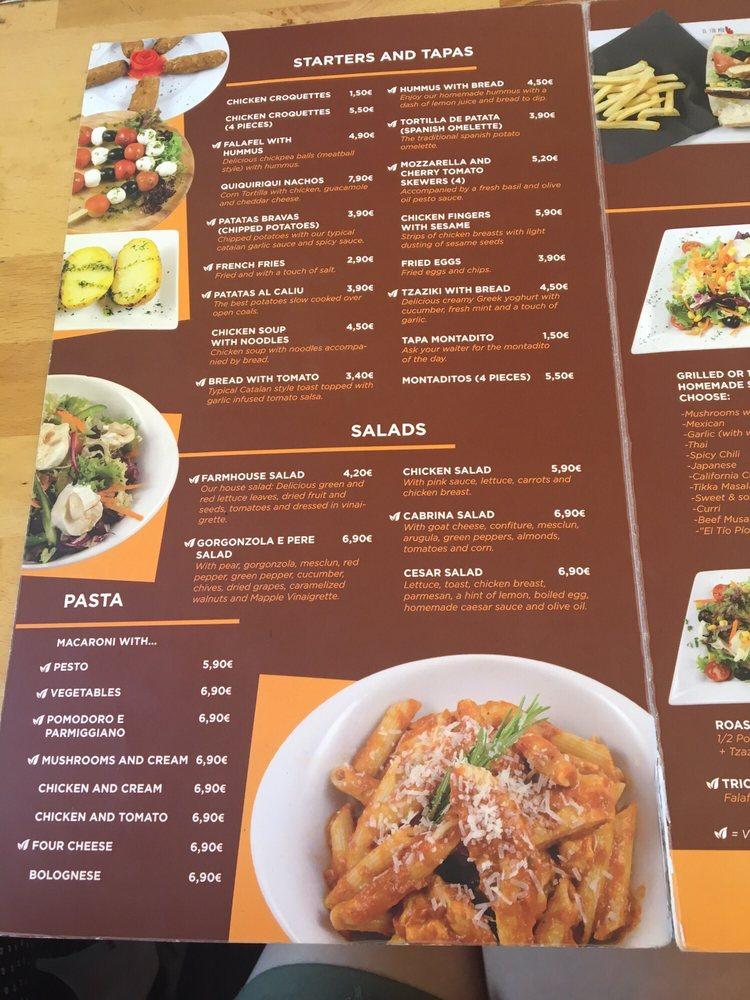 Menu at SMYRNA by Cem pub & bar, Barcelona
