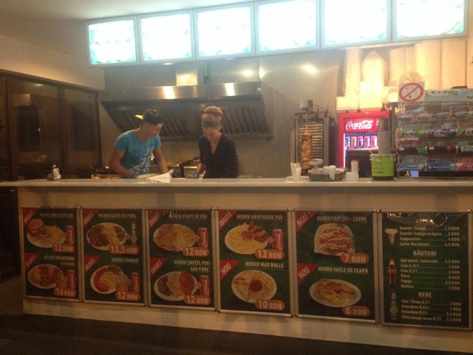 Menu at Max Burger, Oradea