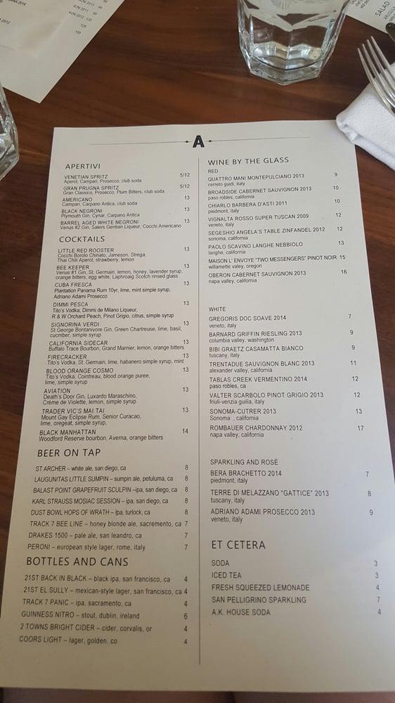 Menu at The Annex Kitchen pub & bar, Fresno