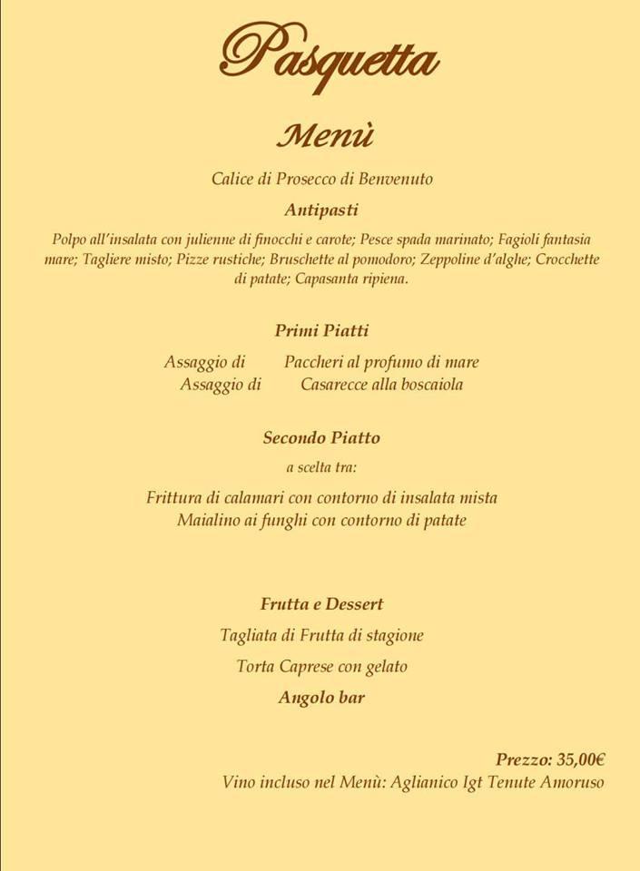 Menu da Antro di Dioniso ristorante, Pozzuoli