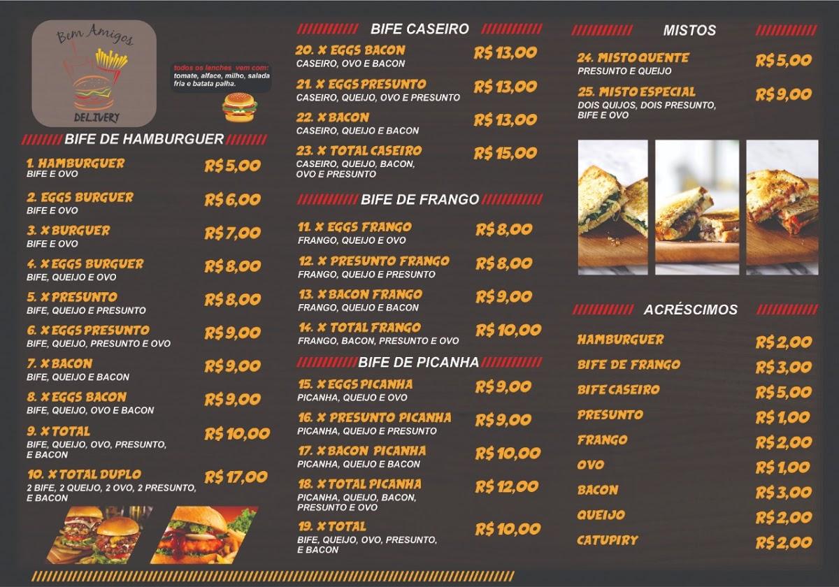 Menu at BEM AMIGOS DELIVERY, Colatina