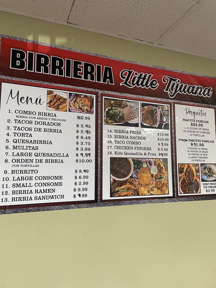 Carta del restaurante Birrieria Little Tijuana, Riverside