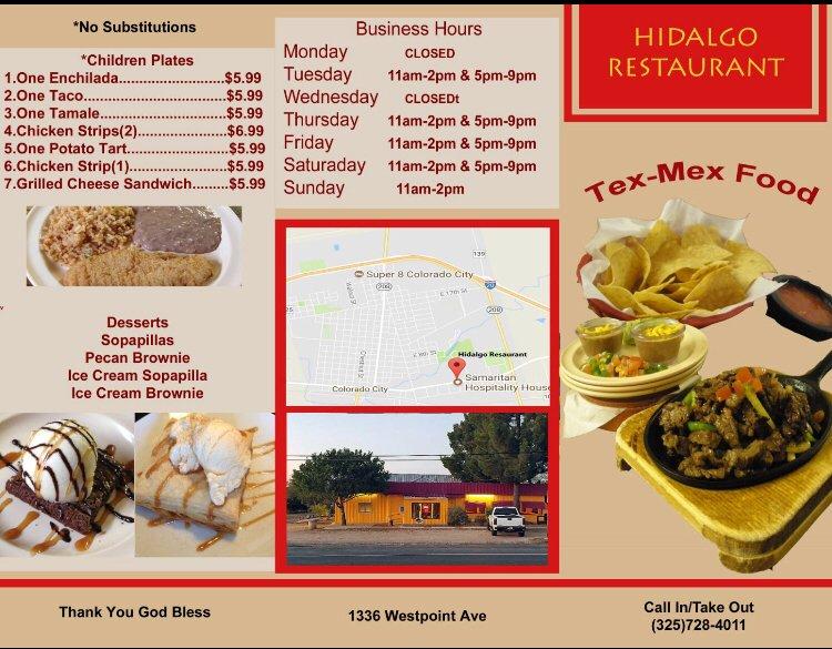 Carta de Hidalgo Restaurant, Colorado City
