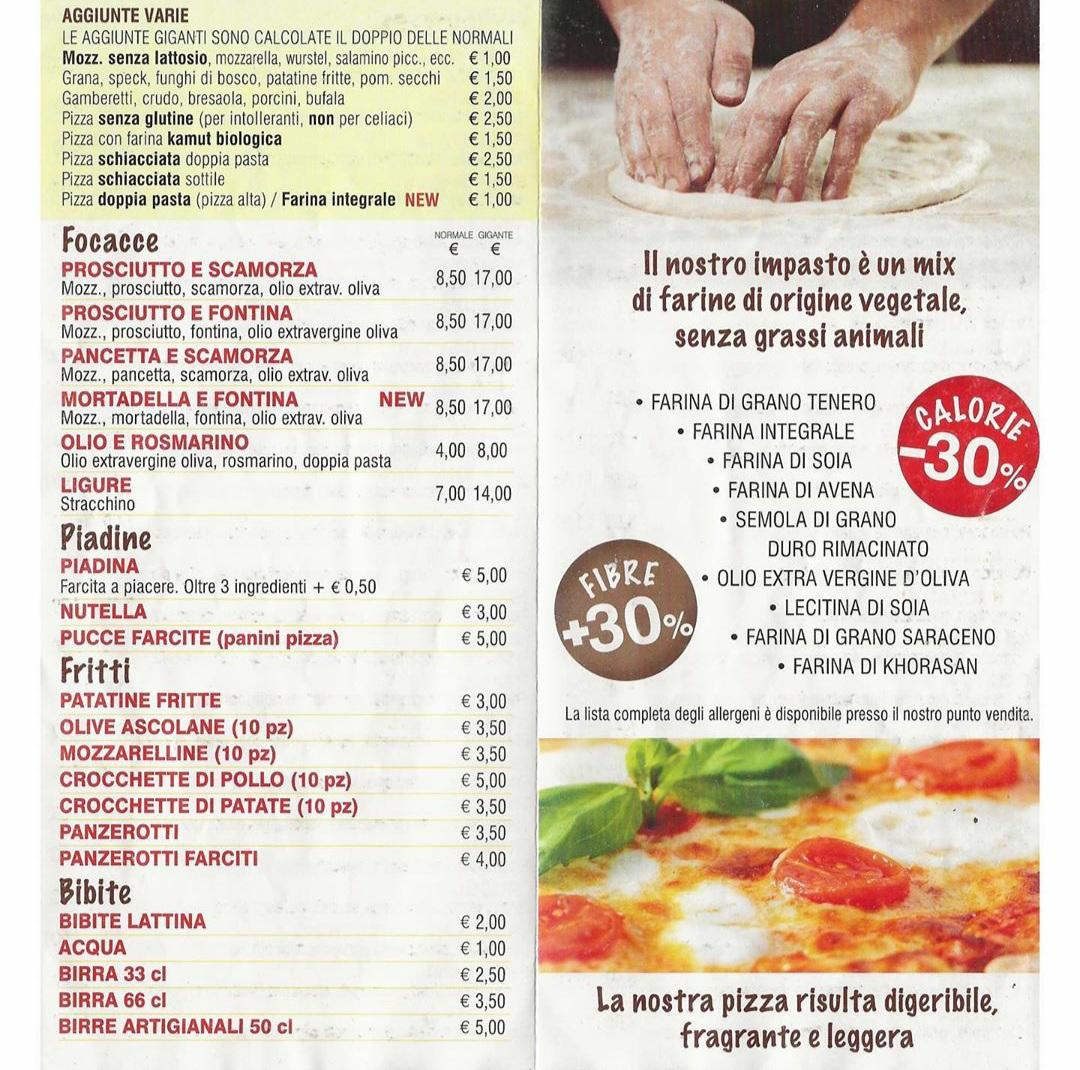 Menu da Pizzeria Antico Rustico, Rezzato