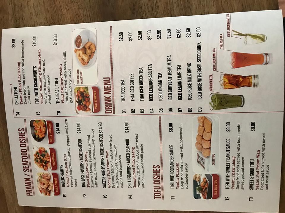 Menu at The Rice Table - Authentic Thai Cuisine restaurant, Tapping