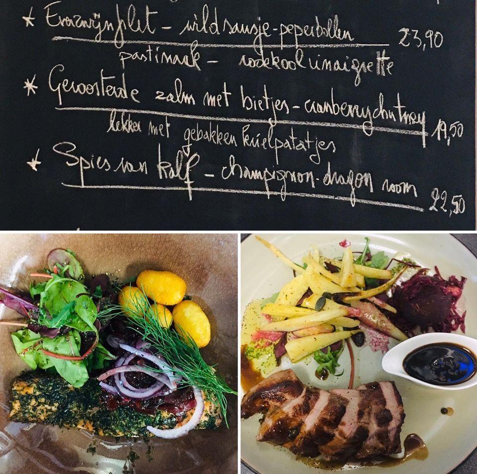 Menu at Moods, Hasselt
