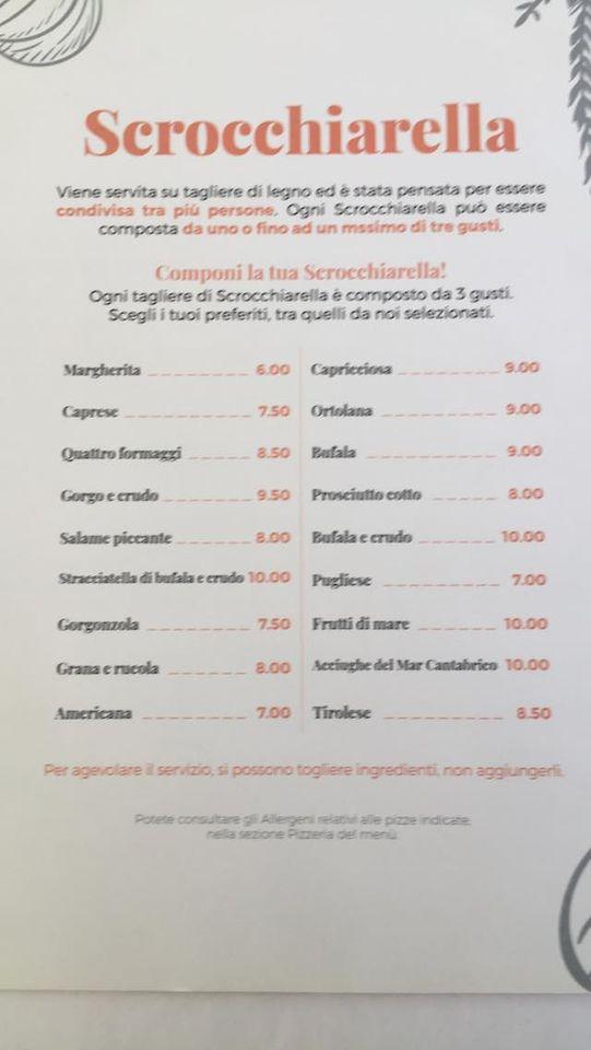 Menu at Pizzeria Maniva da Matteo Srl, Brescia