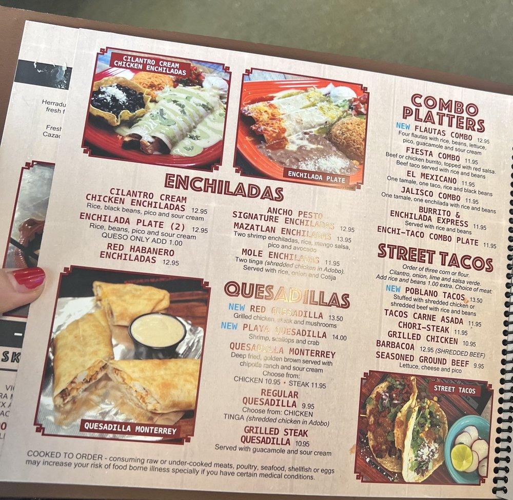 Menu at Red Habanero restaurant, Noblesville