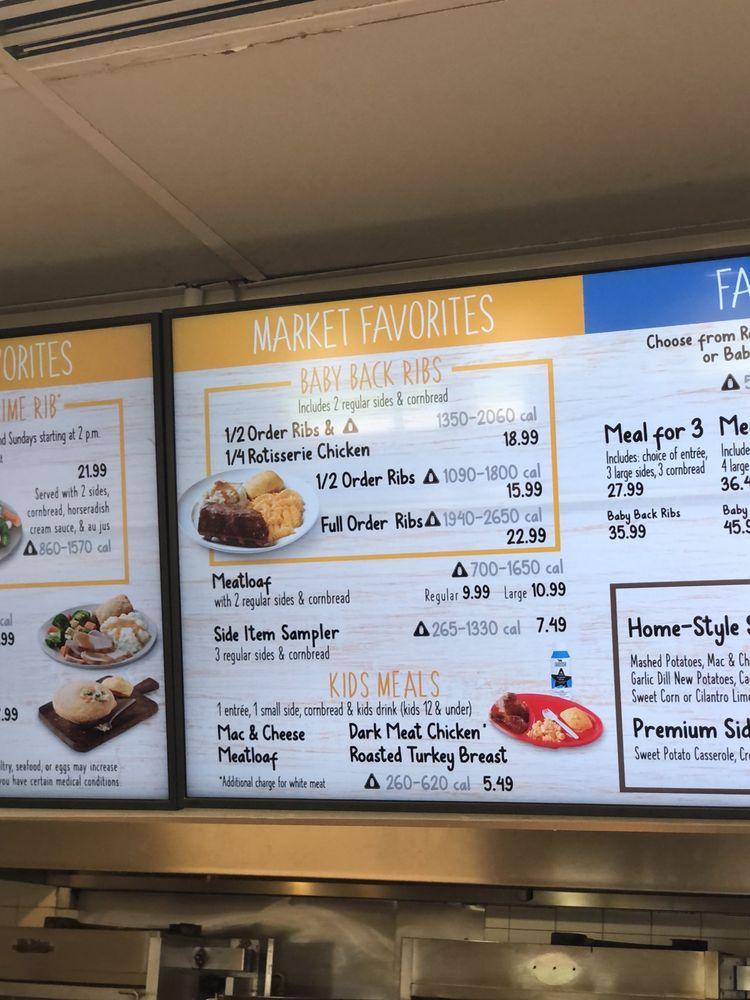 Menu at Boston Market restaurant, Bethpage, Hempstead Tpke