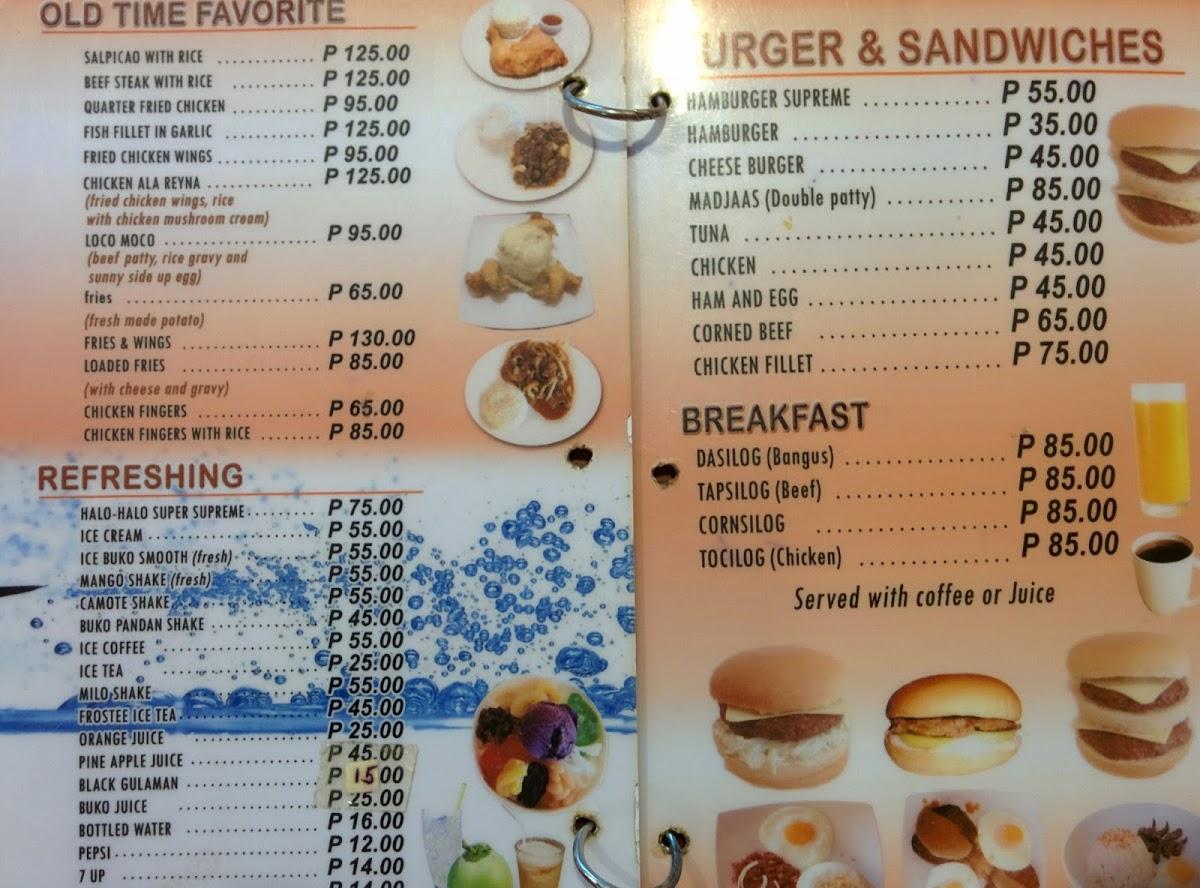 Menu at Island Choice restaurant, Culasi