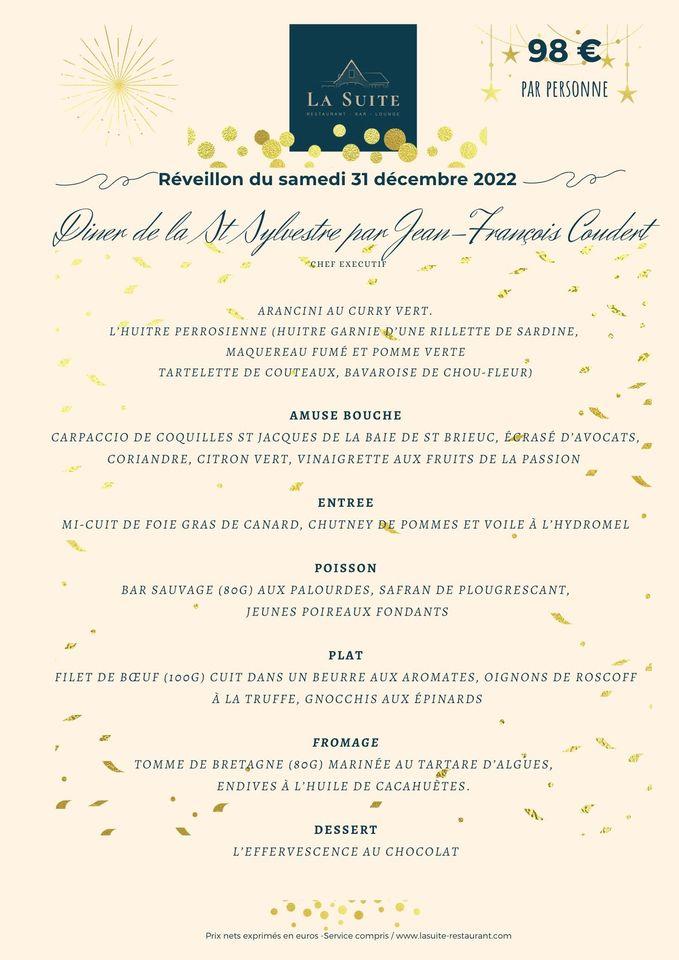 Menu at La Suite restaurant, Perros-Guirec