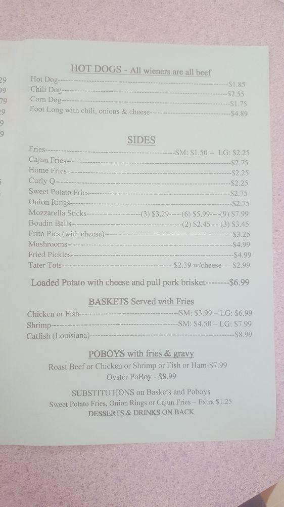 Menu at Not Just Burgers fast food, Bastrop