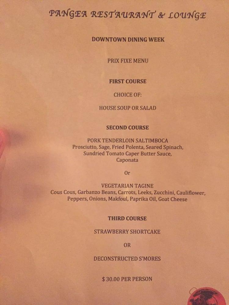 Menu at Pangea Restaurant And Lounge, Anchorage