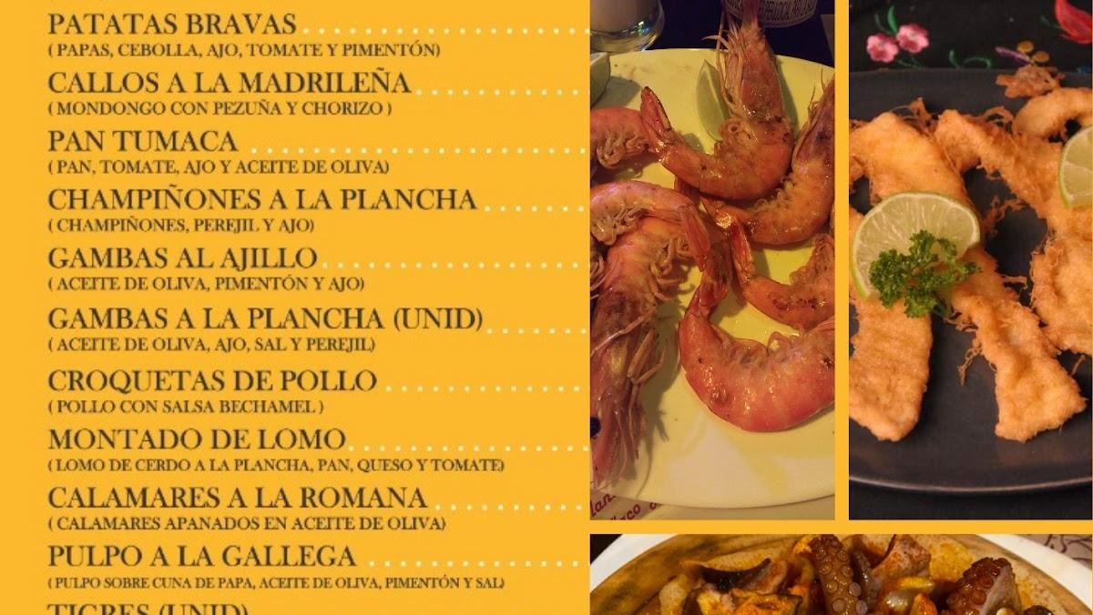 Carta del restaurante Un Lugar De La Mancha, Manizales