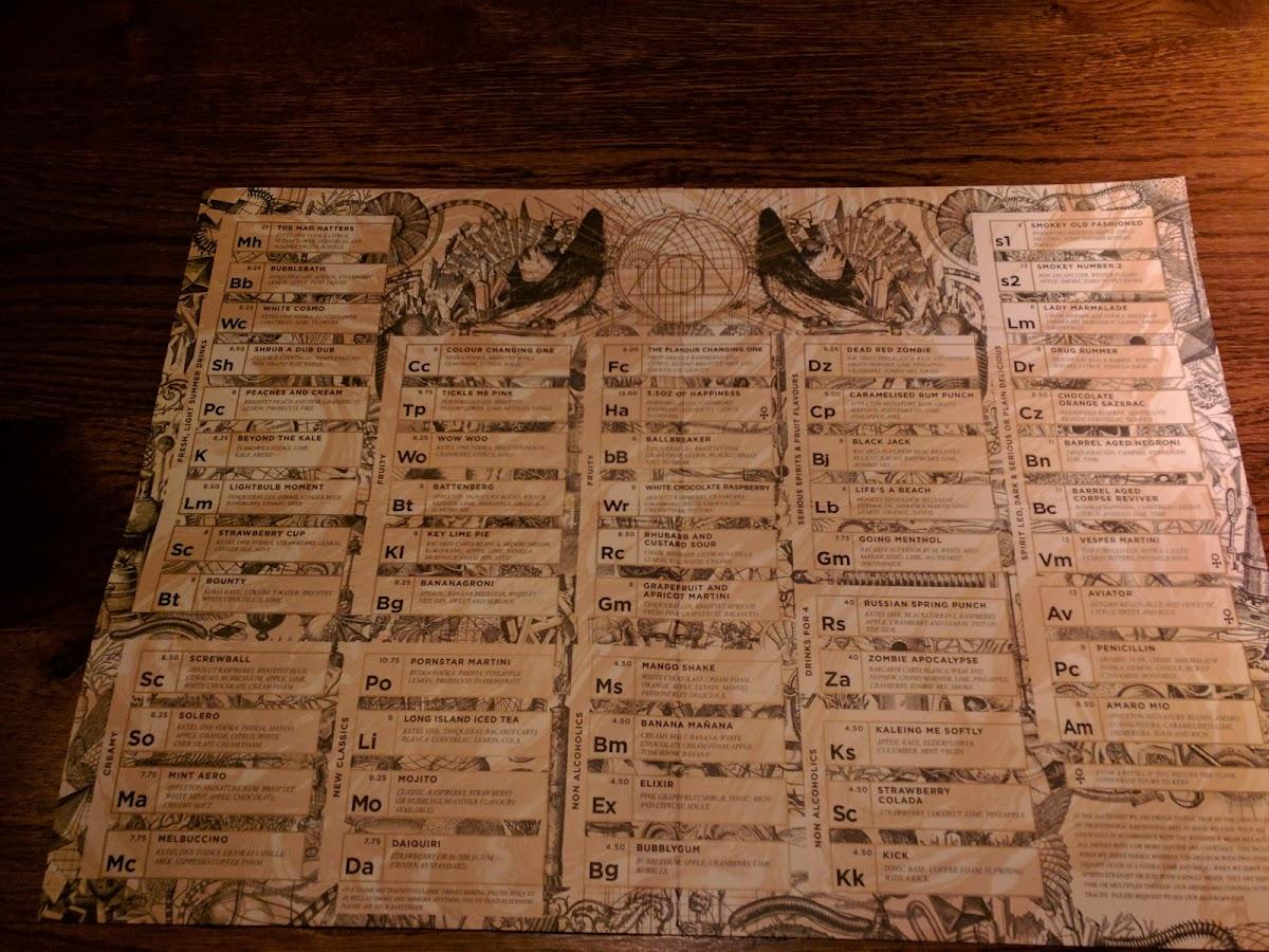 Menu at The Alchemist Newcastle pub & bar, Newcastle upon Tyne